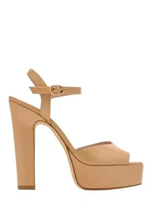 STUART WEITZMAN Reade Patent-leather Platform Sandals