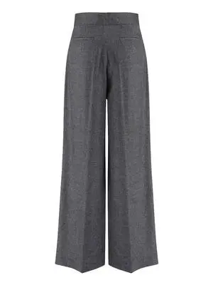 SA SU PHI Pleated Wide-leg Trousers - Grey