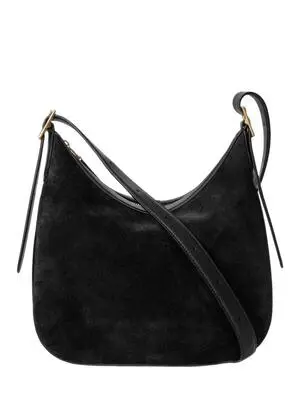 Shinola Medium Bixby Suede Crossbody Bag - Black