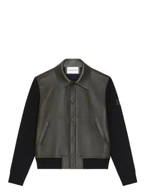 Givenchy Mix Material Blouson With Paris Patch - Khaki