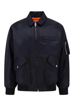 Celine Bomber Jacket In Nylon Twill - Black