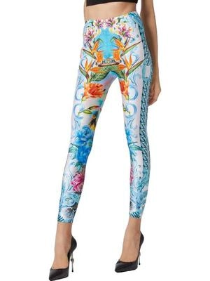 Philipp Plein Leggings Hawaii - Lightblue