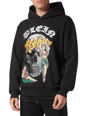 Philipp Plein Hoodie Sweatshirt Hawaii - Black