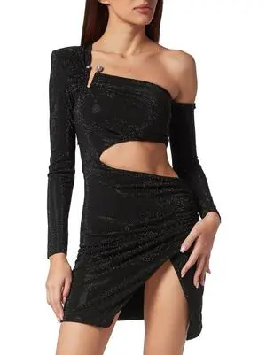 Philipp Plein Mini Dress Stones - Black