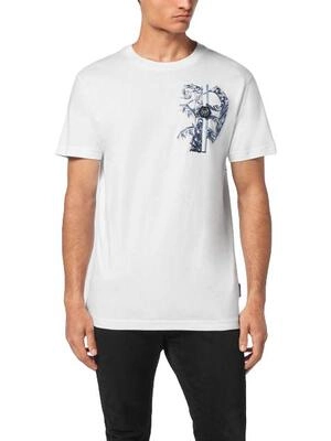 Philipp Plein T-shirt Round Neck Skull - White