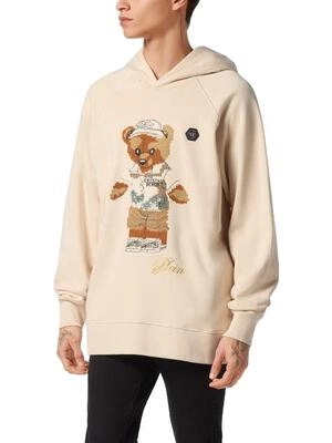 Philipp Plein Hoodie Teddy Beach - Beige