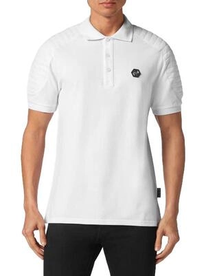 Philipp Plein Piquet Polo Shirt Ss - White