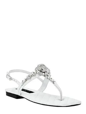 Philipp Plein Sandals Flat Skull - White