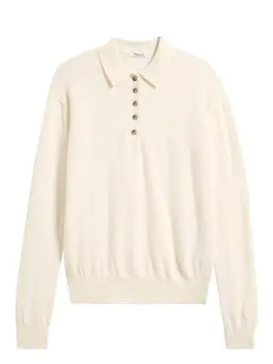 Madewell Soft Wool Polo Sweater Ivory