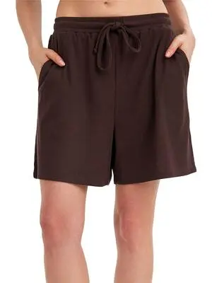 BEACH LIFE BY GOTTEX Summer Lounge Ribbed Shorts Brown