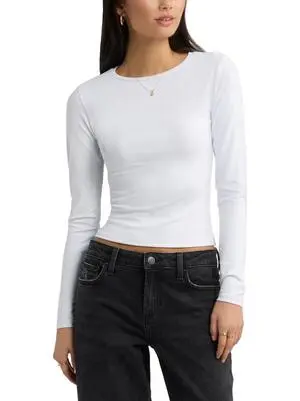 Bp. Smooth Fit Long Sleeve Crewneck T-shirt - White