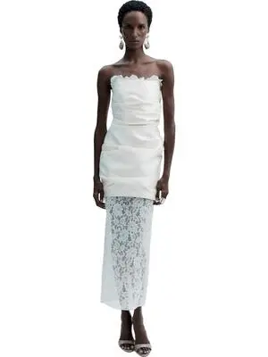DE LA VALI Dolomite Midi Dress - Ivory