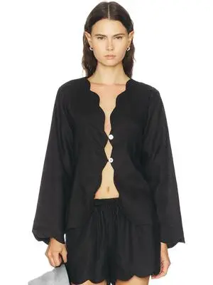 ELCE Kai Button Up Shirt In Black - Noir