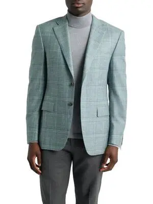 Canali Siena Wool Silk & Cashmere Sport Coat - Green
