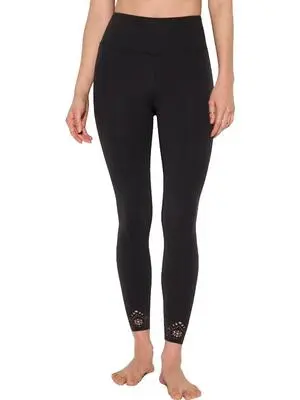 Spiritual Gangster Cosmic Lotus 7/8 Leggings - Black