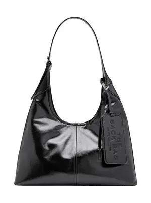 Marc Jacobs The Belted Sack Bag Crinkled Leather Hobo - Black