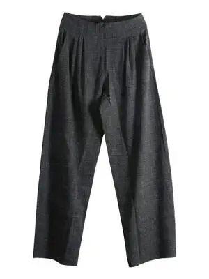 CORTANA Tiempo Pleated Wide-leg Trousers - Black