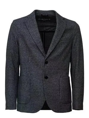 CIRCOLO 1901 Micro-print Single-breasted Blazer - Blue