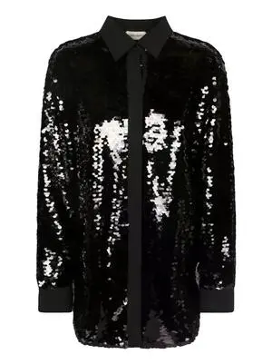 Alberta Ferretti Sequin-embellished Shirt - Black