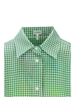 LOEWE Anagram-embroidered Gingham Shirt