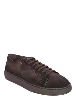 Santoni Suede Lace-up Sneakers - Brown
