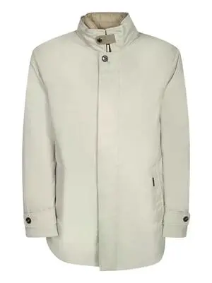 MOORER High-neck Button-up Jacket - Neutrals