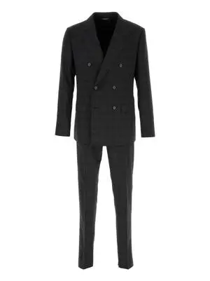 Dolce & Gabbana Embroidered Stretch Wool-blend Suit For - Checked