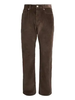 SYSTEM Corduroy Straight Trousers - Brown