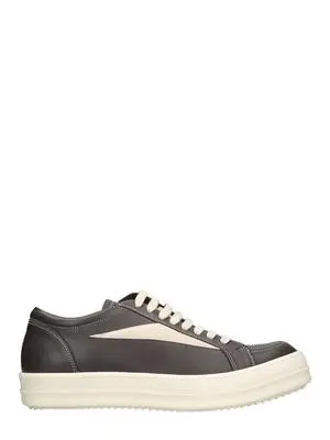 Rick Owens Leather Vintage Sneakers - Grey