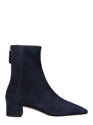 AQUAZZURA Suede Saint Honor Knee-high Boots 35 - Navy
