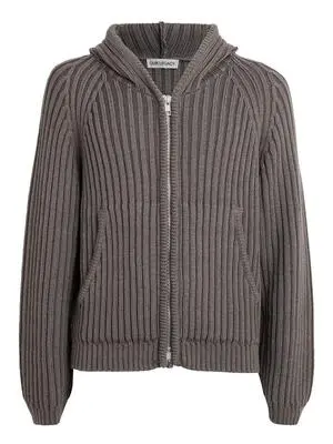 Our Legacy Merino Wool Zip-up Cardigan - Green