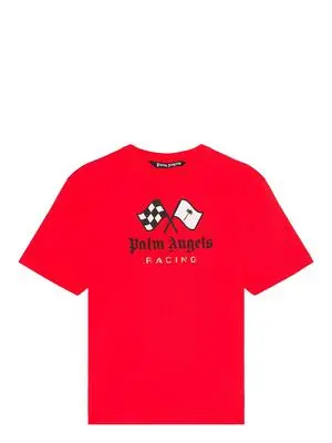 Palm Angels Pa Racing Slim Tee /black - Red
