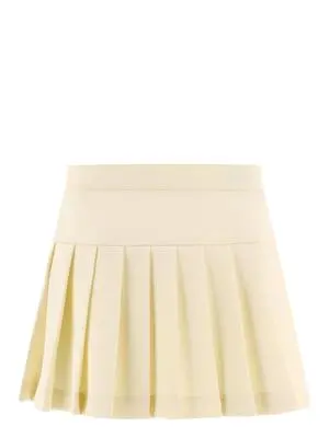 PALM ANGELS Pleated Track Skirt 'white'