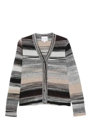 NEERA 20.52 Stripe Cardigan Gray