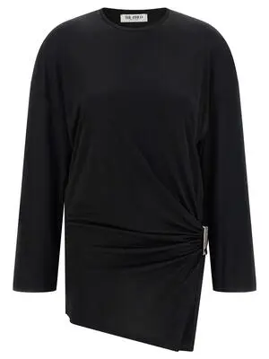 Attico Metallic Detail Dress - Black