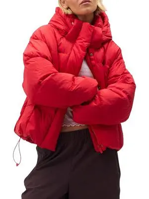 HALFDAYS Louise Down Puffer Jacket - Rouge