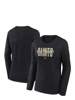 LOGO ATHLETIC New Orleans Saints Grip Long Sleeve T-shirt - Black