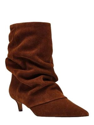 Steve Madden Lennox Pointed Toe Bootie - Umber Suede