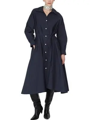JOVONNA LONDON Long Sleeve Collared Button Down Midi Dress