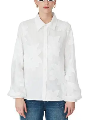 JOVONNA LONDON Lace Applique Blouse