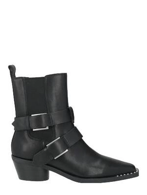 Ash Heron Ankle Boots Size Leather - Black