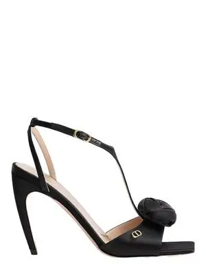 Dior Rose Heeled Sandal - Black