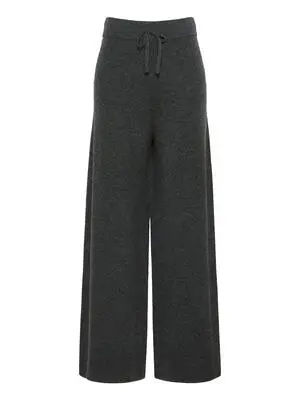 Max Mara Wool-cashmere Drawstring Trousers - Grey