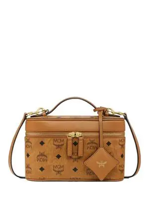 Mcm Monogram Vanity Shoulder Bag - Brown
