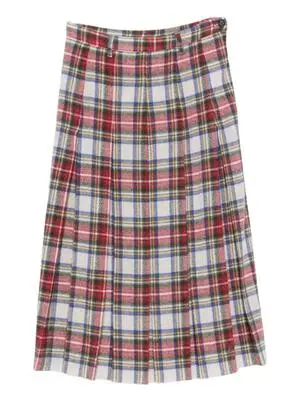 MAISON MARGIELA Pleated Long Skirt - Red