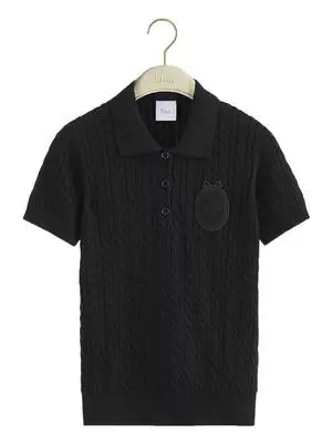 Dior Médaillon Embroidered Short-sleeved Sweater - Black