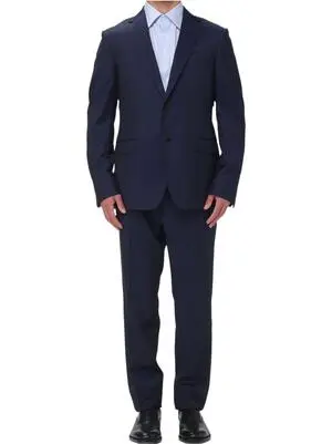 Zegna Long-sleeved Suit Jacket And Trousers Two-piece Set - Navy