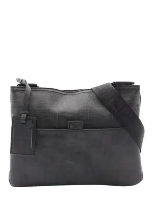 Fendi 2010-2026 Zucca Coated Canvas Crossbody Bag - Black