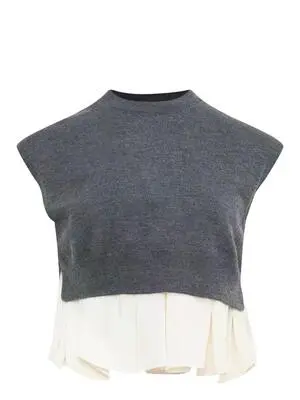 3.1 Phillip Lim Layered Peplum-hem Sweater - Grey