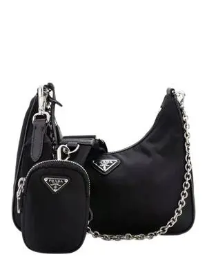 Prada Re-edition 2005 Shoulder Bag Tessuto Small Crossbody Bag - Black